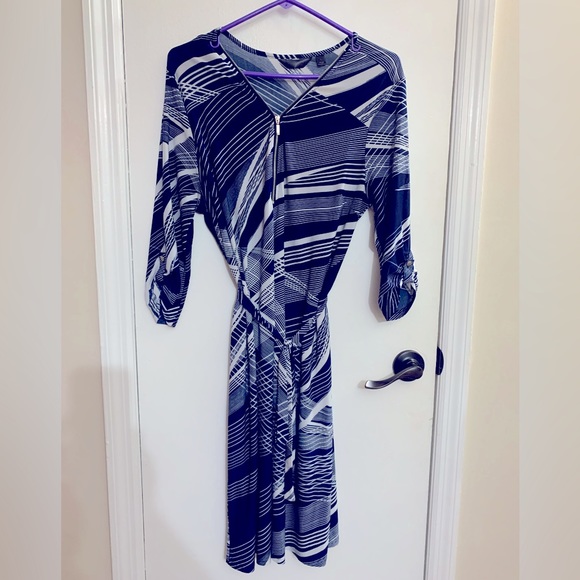 Mlle Gabrielle | Dresses | Mlle Gabrielle Blue And White Dress | Poshmark